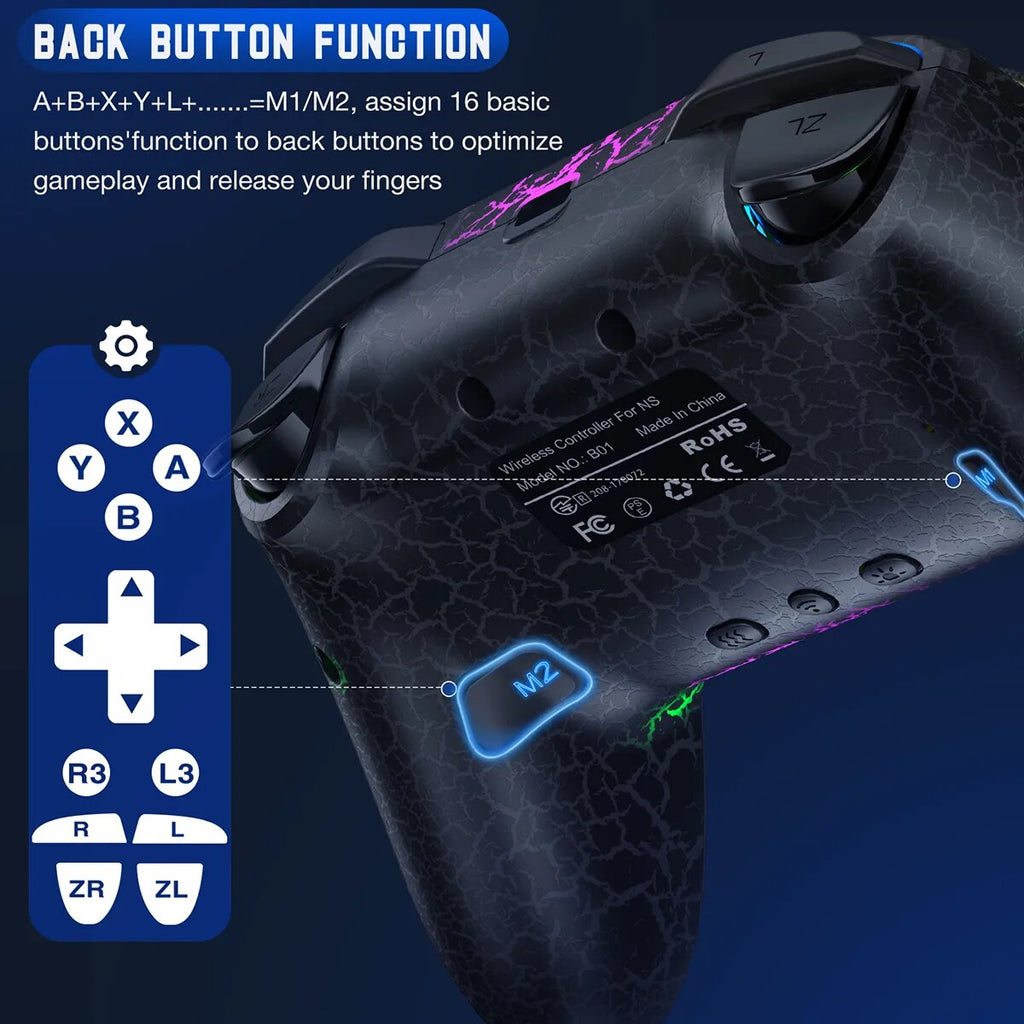 Dinofire Wireless Controller Gamepad for Nintendo Switch/Lite/OLED/PC,